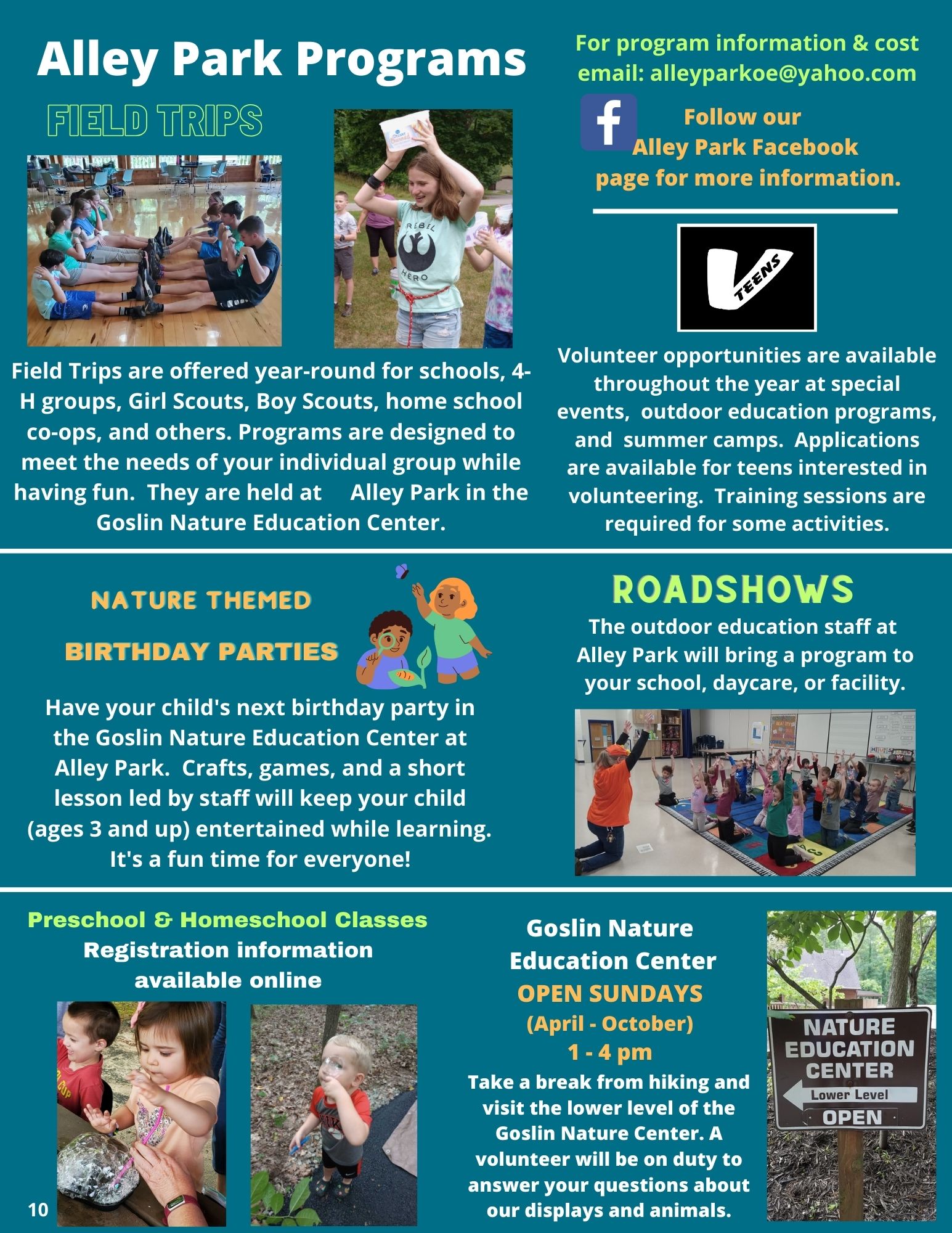 Alley Park Camps & Programs – Lancaster Parks & Recreation