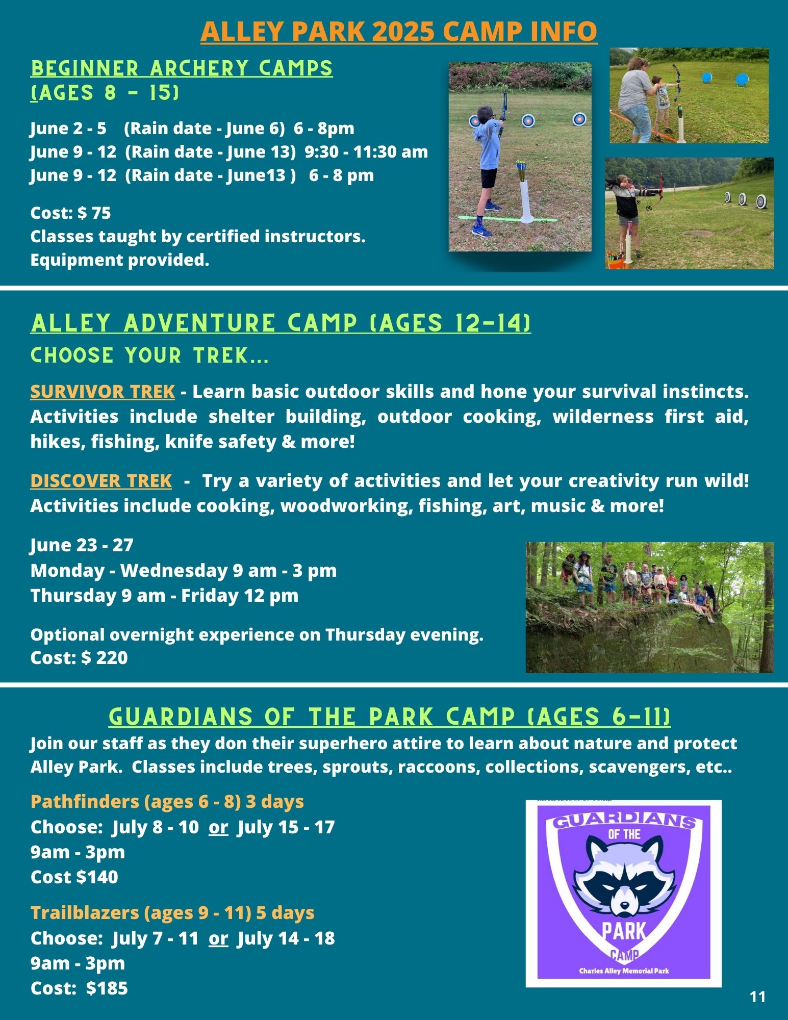 Alley Park Camps & Programs – Lancaster Parks & Recreation
